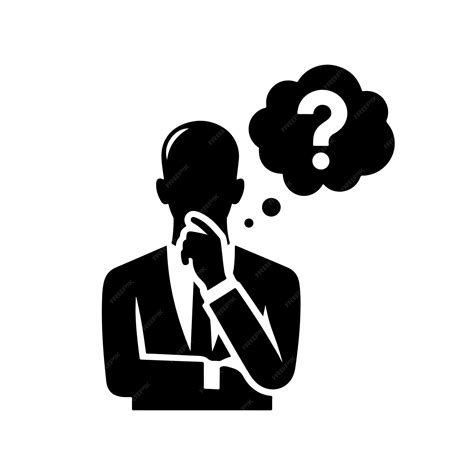 Man Thinking Silhouette Vector Design Premium Ai Generated Vector