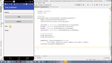 Android App Development ListView CRUD Add Update Delete YouTube