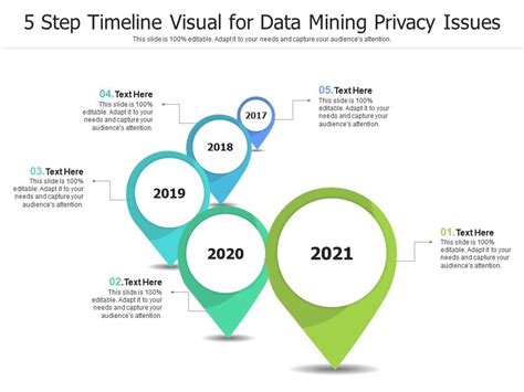 5 Step Timeline Visual For Data Mining Privacy Issues Infographic