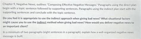 Chapter 9 Negative News Outlines Composing