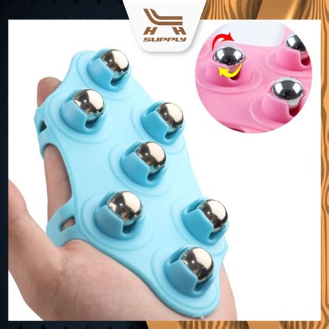 Lh Roller Ball Massage Portable Glove Muscle Relax Slimming Bead Body