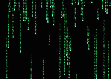 Hacker  Green Rain Drops Falling Trippy Animated Matrix Code