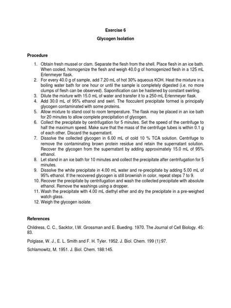 Expt 6 Glycogen Isolation Pdf