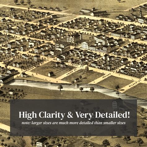 Delphi Map 1868 Old Map Of Delphi Indiana Art Vintage Print Etsy