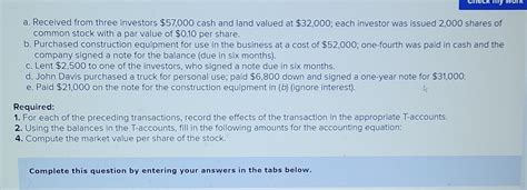 solved for each of the preceding transactions record the