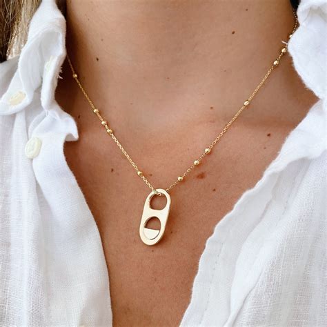 Soda Tab Necklace Soda Tab Jewelry Pull Tab Pendant Can Tab Etsy