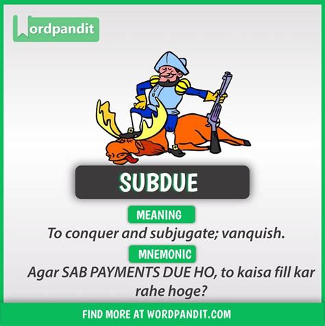 Subdue Wordpandit English Vocabulary Words Learning Good Vocabulary Words Learn English Words Subdue Wordpandit English Vocabulary Words Learning Good Vocabulary Words Learn English Words
