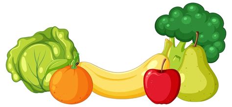 Fruits And Veggies Clip Art Vegetables Clipart Vector Art Icons And