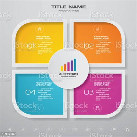 4 단계 간단한 편집 가능한 프로세스 차트 인포 그래픽 요소입니다 0명에 대한 스톡 벡터 아트 및 기타 이미지 0명 개념 Istock