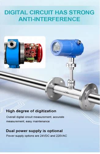 Precision Thermal Mass Flow Meter For Air Steam Liquids Gas Oil