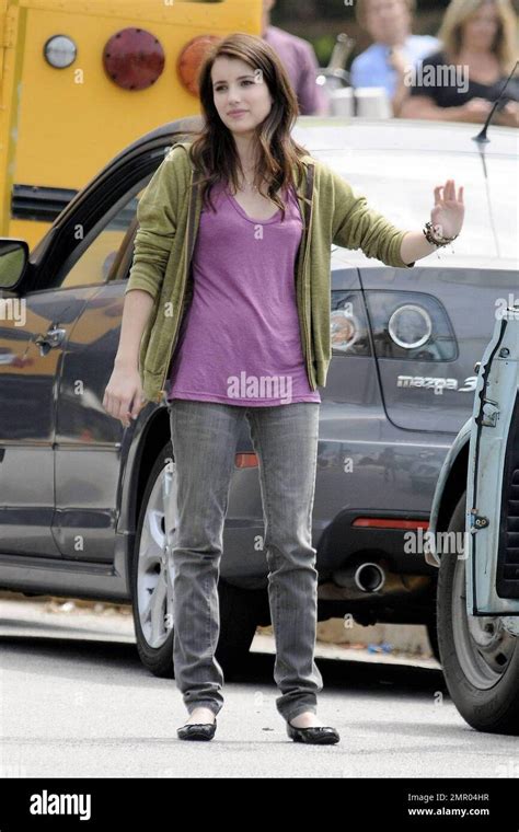 Emma Roberts Shoots Scenes On The La Set Of Her New Movie Valentines