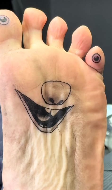 Tattoo On Front Of Foot Silly Tattoos On Foot