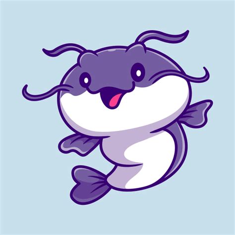 Cute Catfish Cartoon Cute Catfish Cartoon T Shirt Teepublic