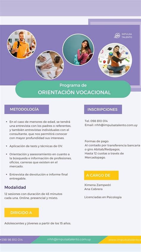 Programa De Orientación Vocacional Para Acompañarte Y Orientarte En La