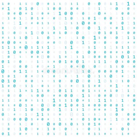 Background With Digits On Screen Binary Code Zero One Matrix White