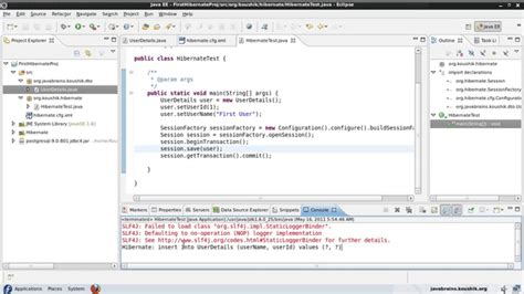 First Hibernate Application Using Annotation Dinesh On Java