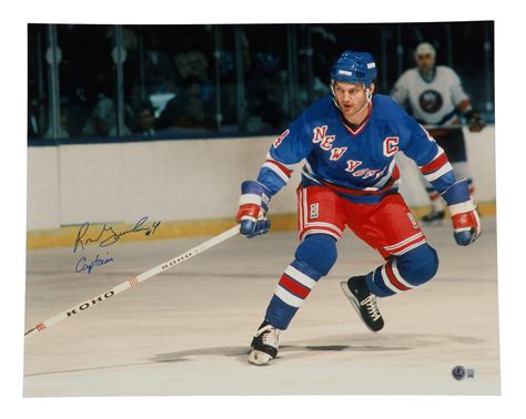 Ron Greschner Signed Rangers 16x20 Photo Inscribed Captain Beckett Pristine Auction