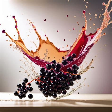 Blueberry And Raspberry Splash Premium Ai Generated Image