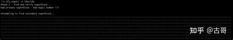 Xfs文件系统修复 知乎