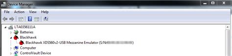 Blackhawk XDS V USB Mezzanine Emulator Connectivity Problem On Windows Bit Code Composer