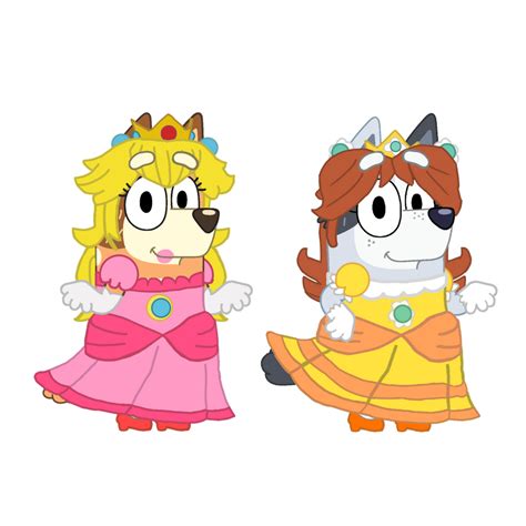 Chilli And Trixie Dressed As Peach And Daisy By Coolbeanslollol On