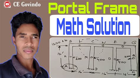 math solution portal frame approximate analysis of building frames