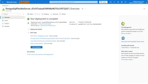 Quickstart Create A Flexible Server Instance Azure Database For Postgresql Microsoft Learn