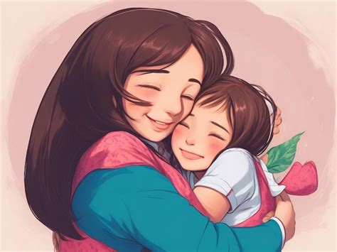 Premium Ai Image Happy Mother Hugging Her Cute