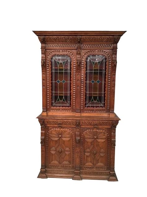 Oak Cabinet With Glass Doors At Emma Gresswell Blog
