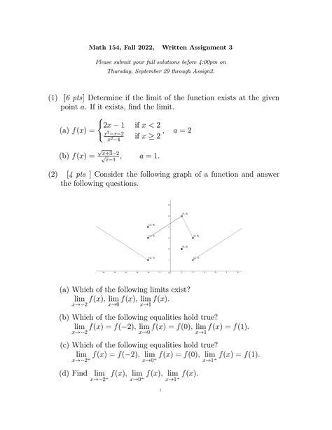 Math154 Hw3 Homework Assignment 3 Math 154 Fall 2022 Written Assignment 3 Please Submit