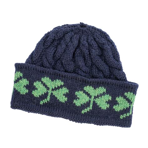 Mens Shamrock Irish Wool Hat Buy Online Shop Aran