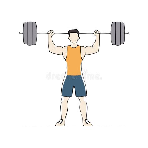 Man Lifting Weight Exercise Workout Stock Illustrations 8 459 Man