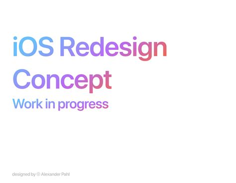 IOS REDESIGN Concept Figma