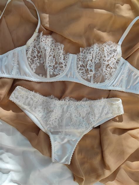 Bridal Lingerie Set White Balconette Bridal Lingerie Lingerie For