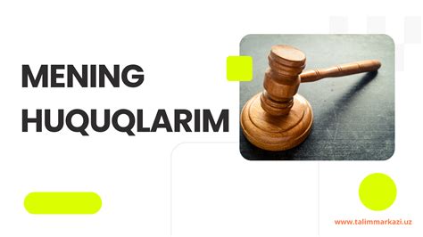 Mening Huquqlarim Kelajak Soati