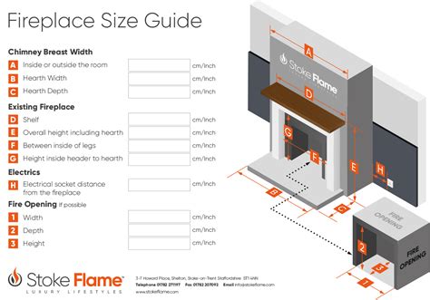 Fireplace Measurement Chart
