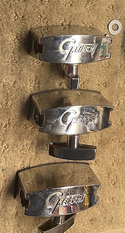 Gretsch Floor Tim Leg Mounts 1970 1980 Chrome Reverb
