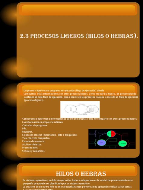 23 Procesos Ligeros Hilos O Hebras Pdf Hilo Computación Proceso Computación