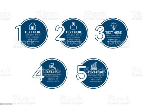 아이콘이 있는 벡터 일러스트인 인포그래픽 디자인 템플릿입니다 워크플로 레이아웃 다이어그램 연례 보고서 웹 디자인에 사용할 수 있습니다 개념에 대한 스톡 벡터 아트 및 기타