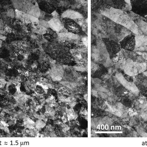 Tem Image Of The Steel Microstructure Beneath The Pin Tool At Different