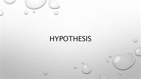 Hypothesis And Literature Reviewpptx