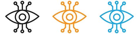 Bionic Eye Icon Logo Set Collection For Web App Ui 48078962 Vector Art