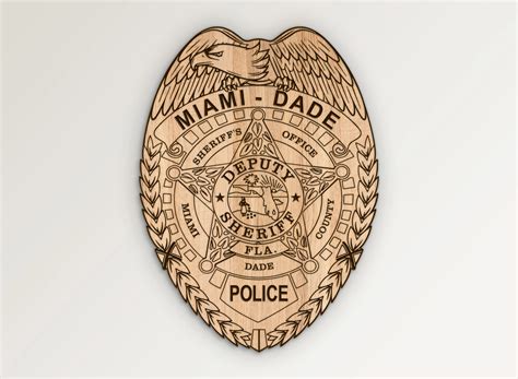 Plantilla De Placa De Policía De Miami Dade