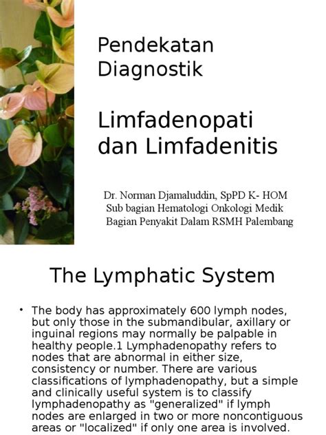 It 7 Pendekatan Diagnostik Limfadenopati Limfadenitis Nd Lymphatic System Biopsy
