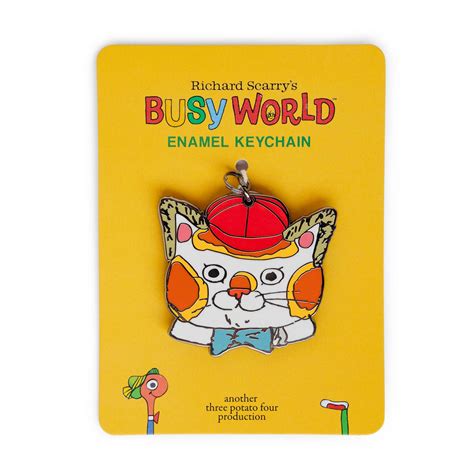 3p4 X Richard Scarry® Huck Cat Enamel Keychain The Prize Booth