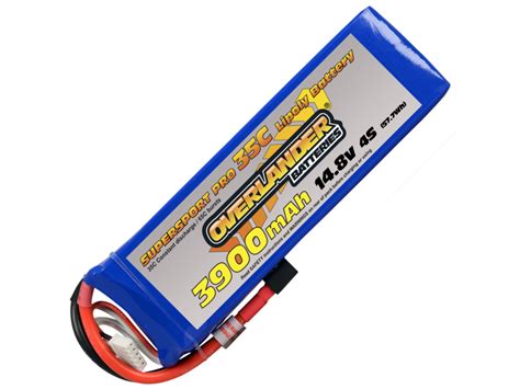 Overlander Super Sport 3900mah 4s 148v 35c Lipo Battery Deans
