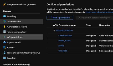 Missing Step To Add Permissions · Issue 37 · Microsoftgraphmsgraph