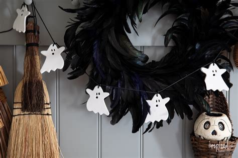 Diy Clay Ghost Garland Handmade Halloween Decor