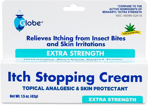 Globe Extra Strength Anti Itch Cream 1 5 Oz 4 Pack Histamine