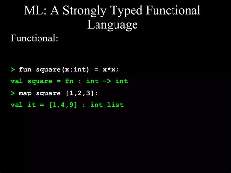 Ml A Strongly Typed Functional Language Ppt